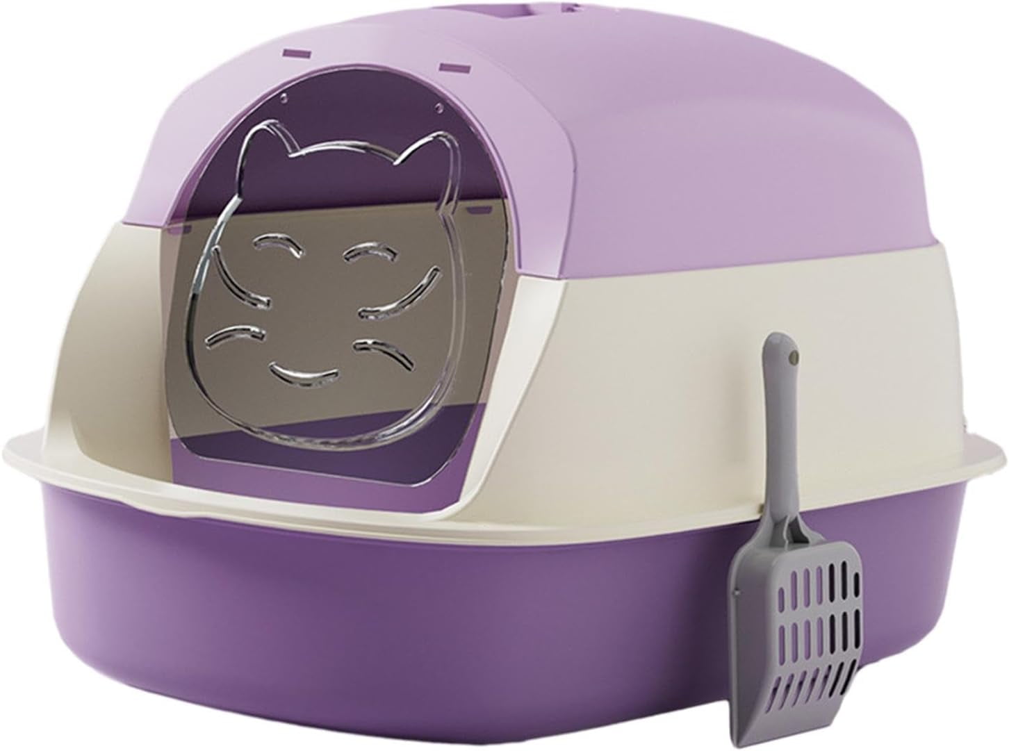Hooded Cat Litter Boxes, Hooded Pet Litter Tray, Enclosed and Covered ...