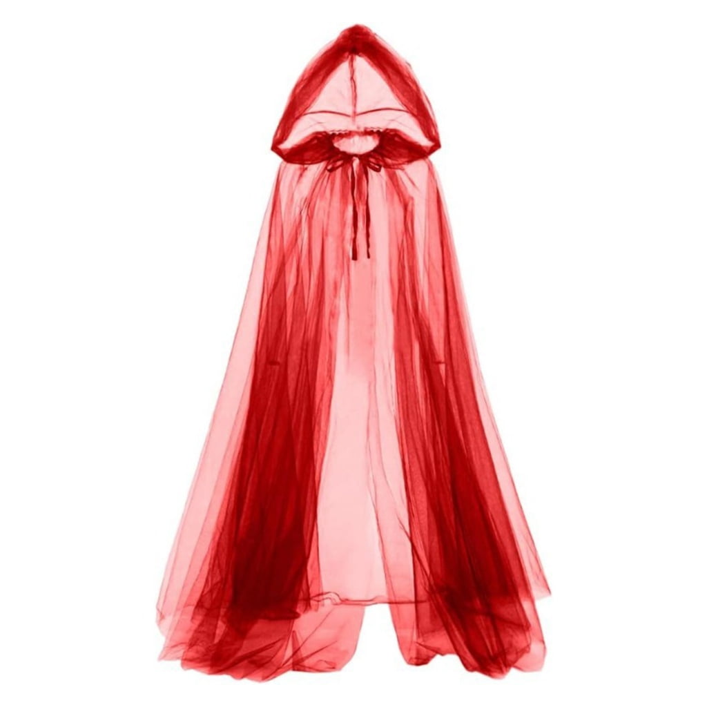 Hooded Cloak Tulle Sheer Ponchos Shawl With Elegant Design For Women ...