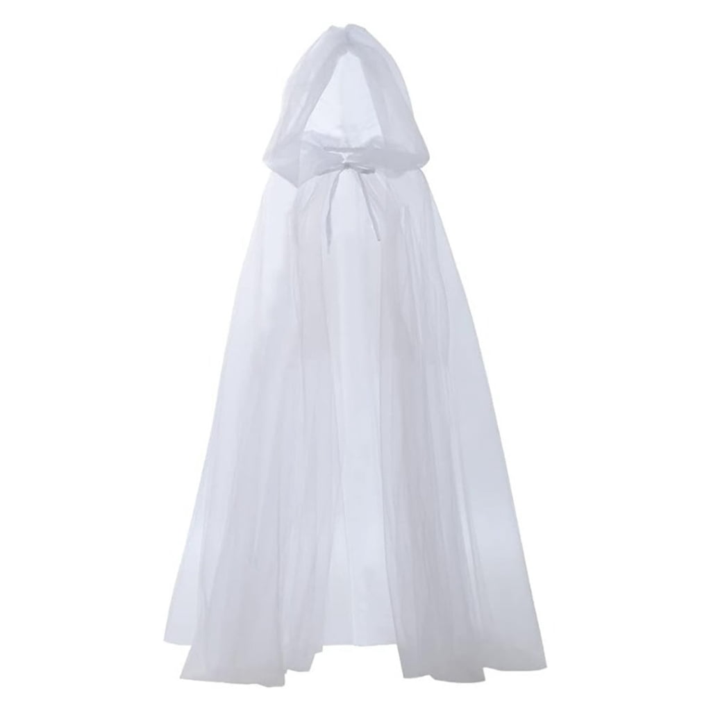 Hooded Cloak Tulle Sheer Ponchos Shawl With Elegant Design For Women ...
