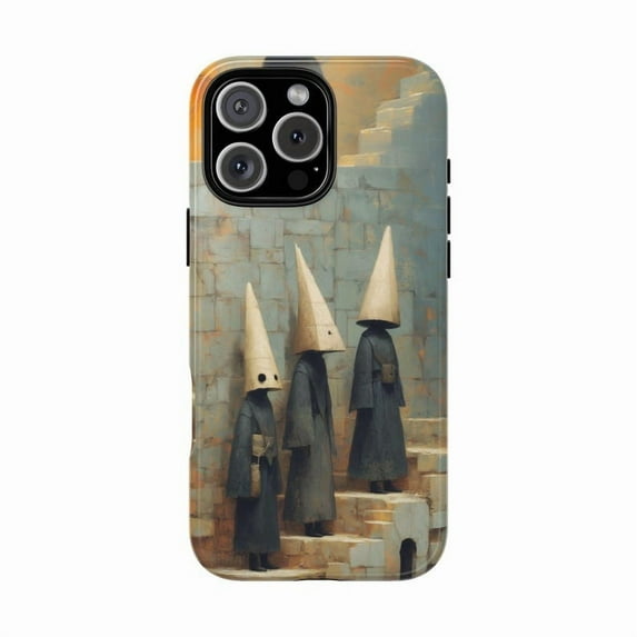 Hooded Figures Ascending Ancient Temple Mysterious Scene Case for ...