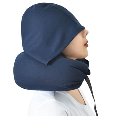 Memory Foam Warm Hoodie U Shaped Travel Pillow Neck Support Super Soft ...
