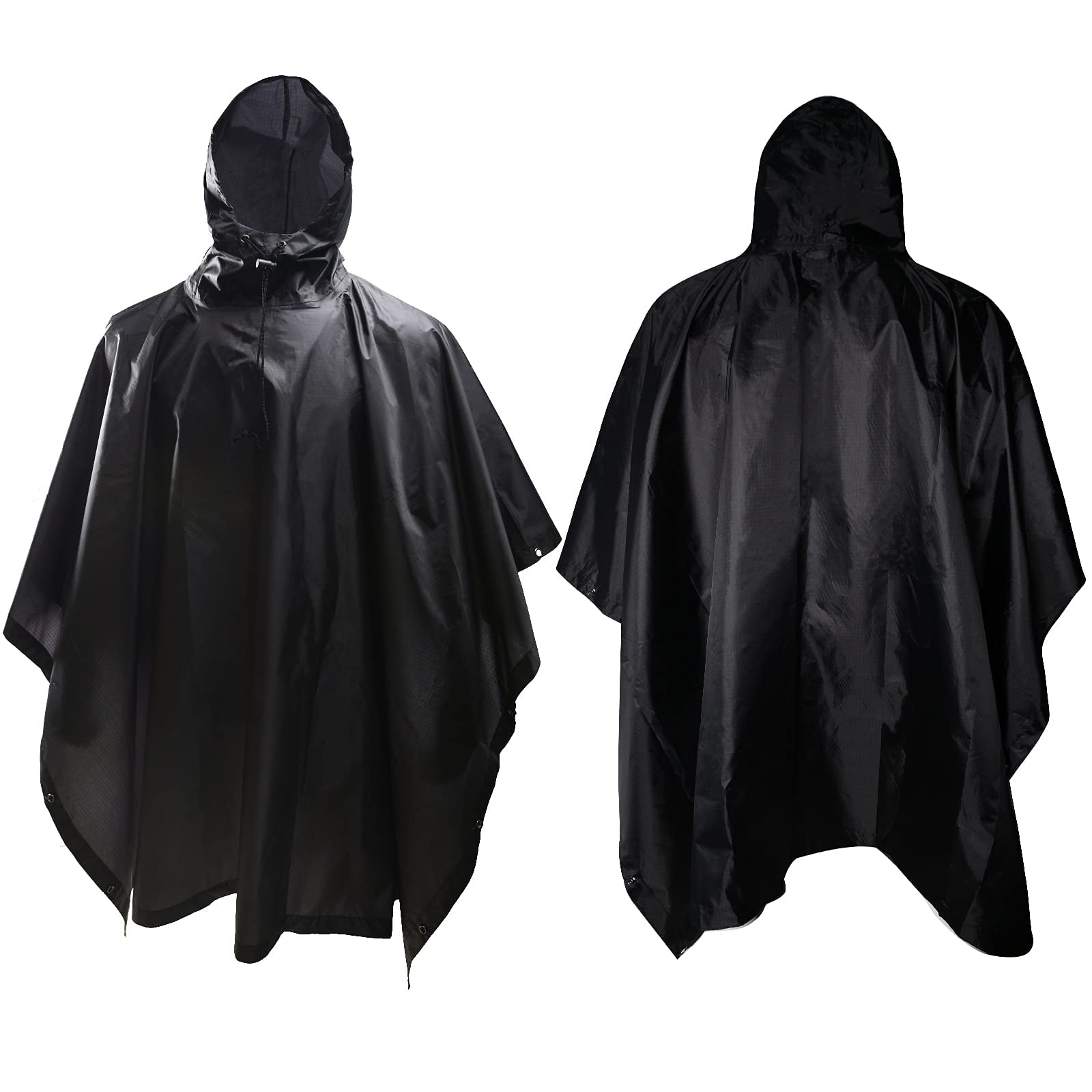 Hooded Rain Poncho, Camo Military Emergency Raincoat for Adult Men ...