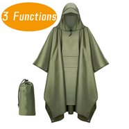 AGPTEK Portable Emergency Raincoat for Adults, Travel Pack with Hood ...