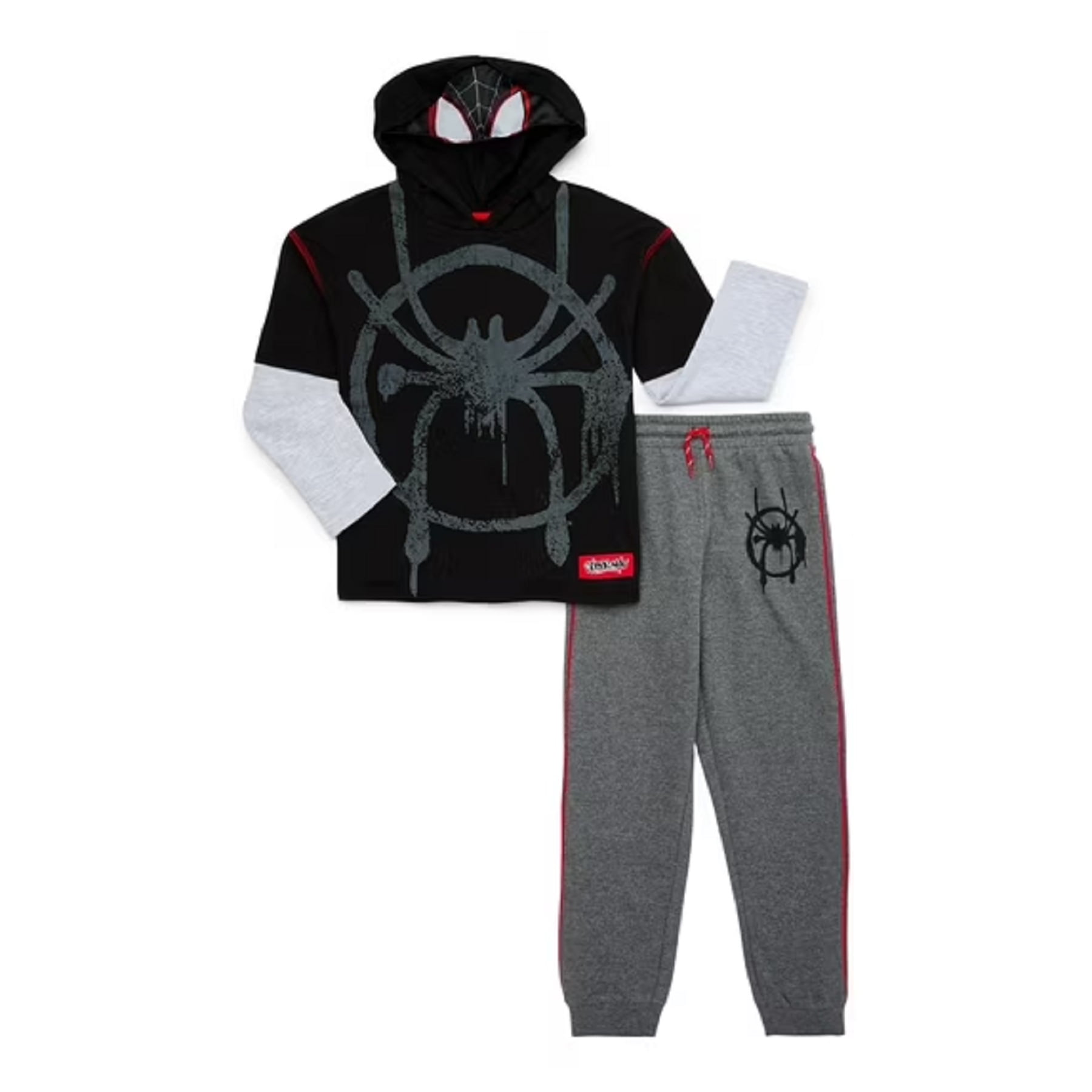 Hooded Spider Man Top with Jogger Set, 2 Piece Set, 4 - Walmart.com