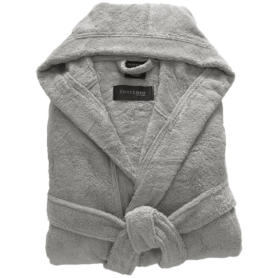 Hooded Turkish Cotton Bath Robe Steel - Walmart.com