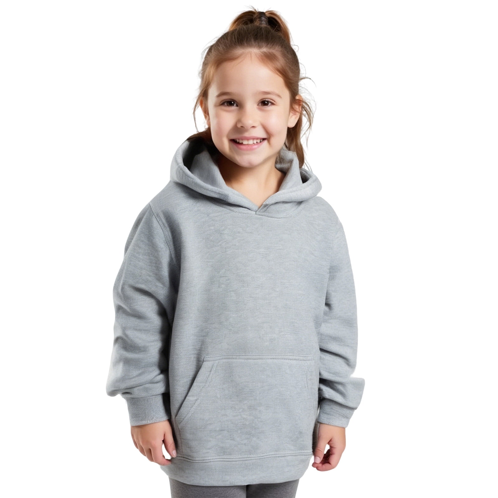 Hoodie Grey Hooded Casual Long Sleeve Hoodie Sweatershirt Pullover Warm ...