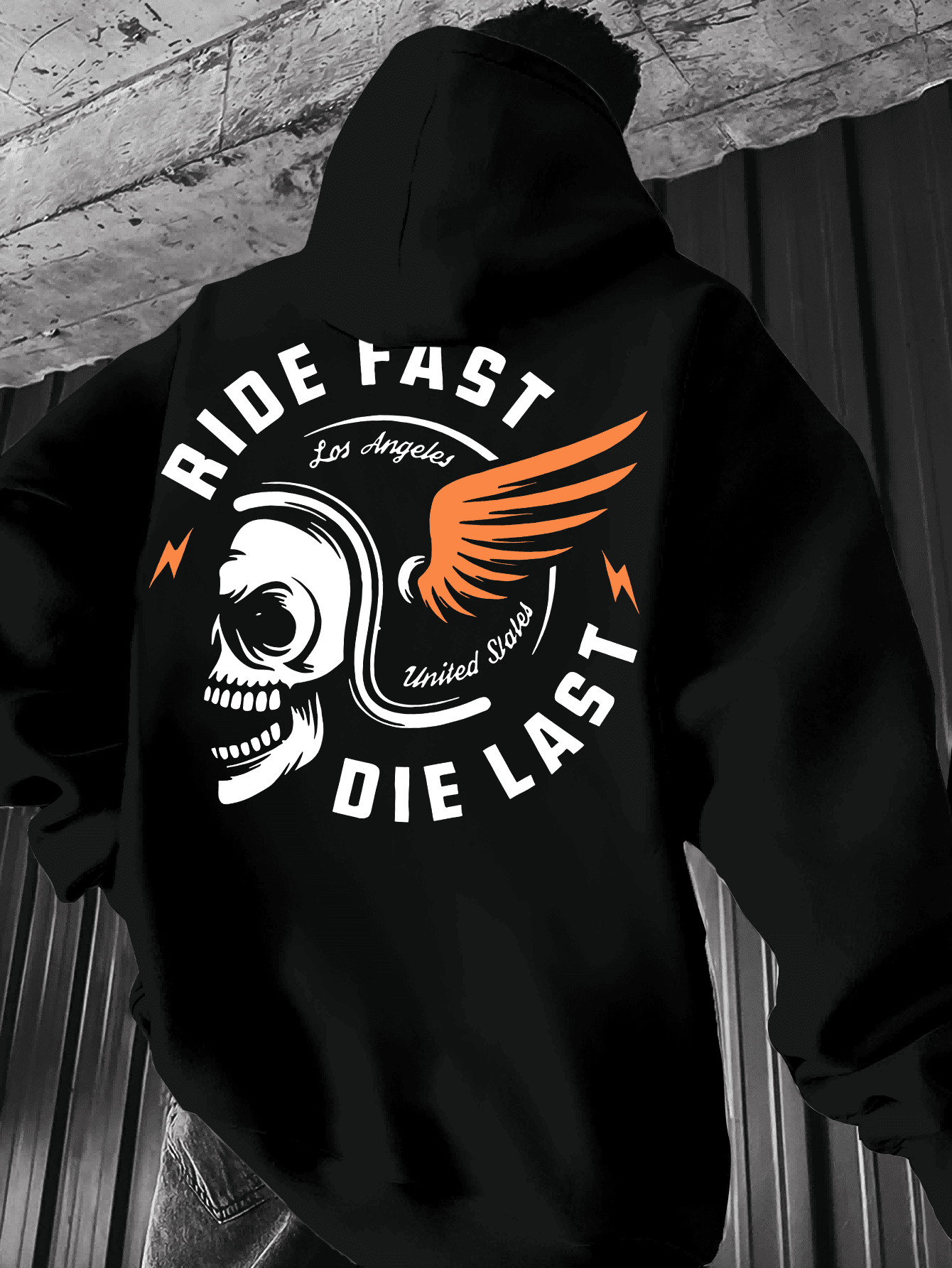 Hoodie Lettering & Motorcycle Graphic , High Quality for Motorcycle ...