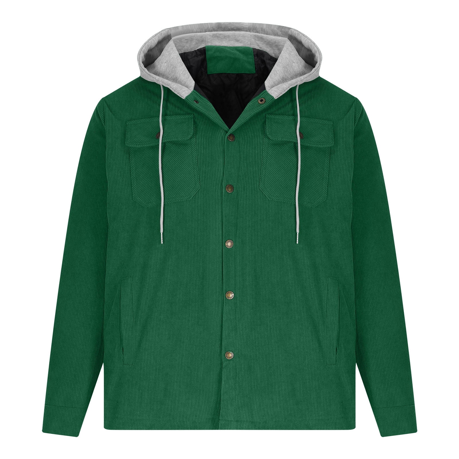 Hoodie Mens Shirts Hooded Drawstring Adjustable Shirt Solid Color ...