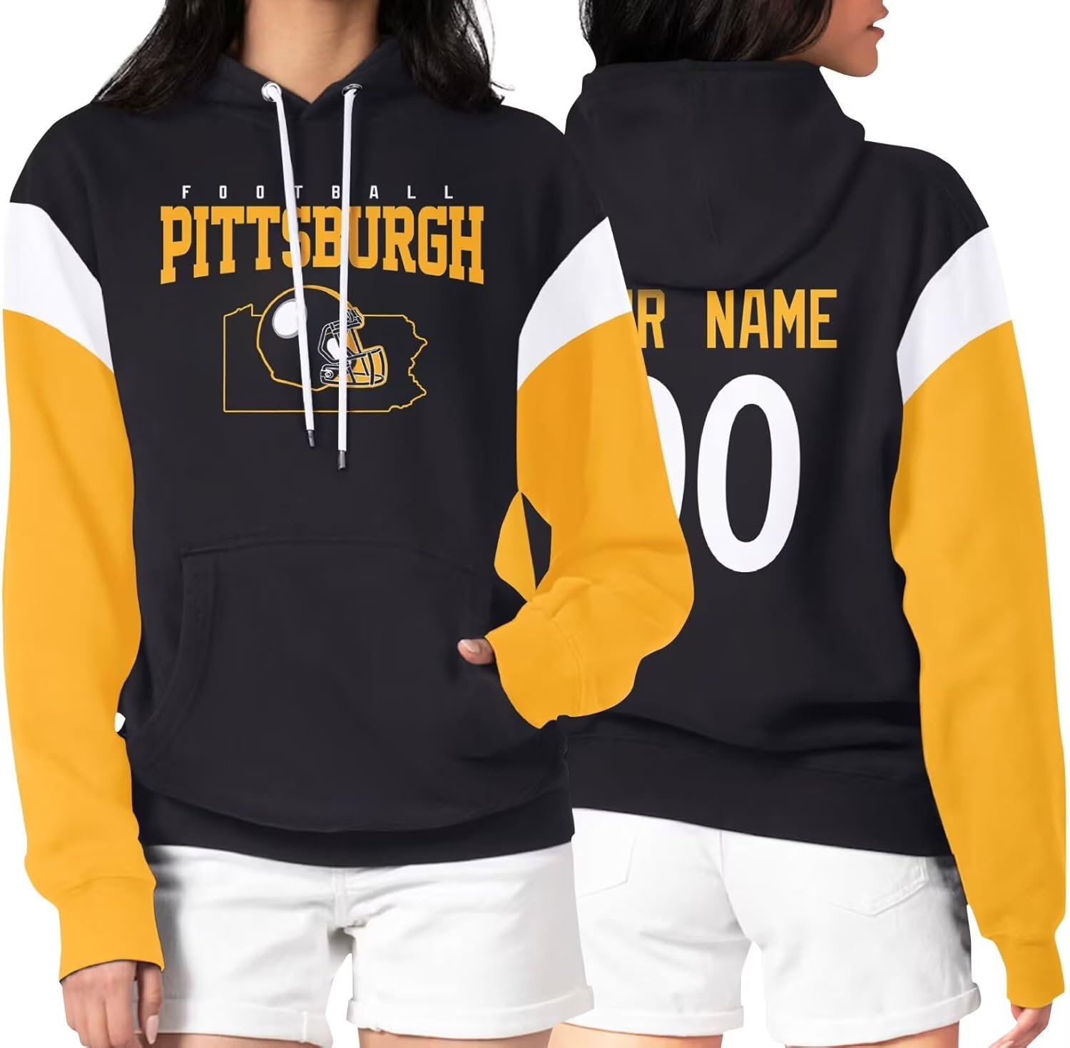 Hoodie Sweatshirt Personalized Custom Name and Number for Women Gifts ...