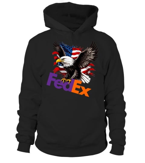 Hoodie Unisex - Fedex Eagle American Flag - Walmart.com