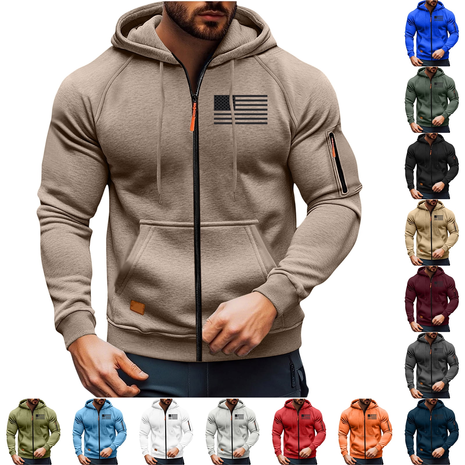 Hoodie for Men Work Sweatshirts High Visibility Safety Construction ...