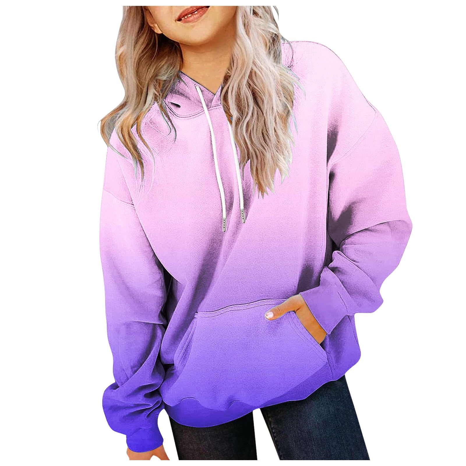 Hoodies For Girls White Hoodie Girls Casual Long Sleeve Hoodies Cute ...