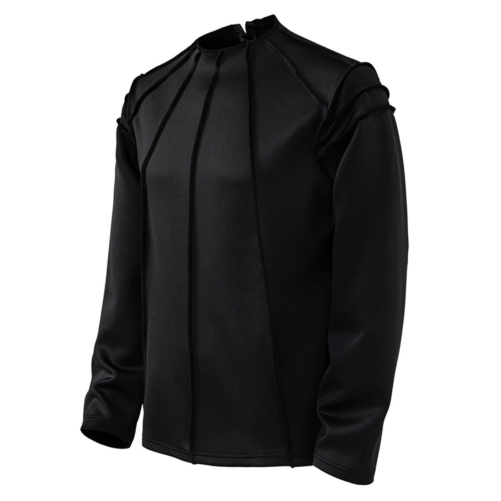 Hoodies For Men Graphic Simple Contour Line Zipper Design Solid Color ...