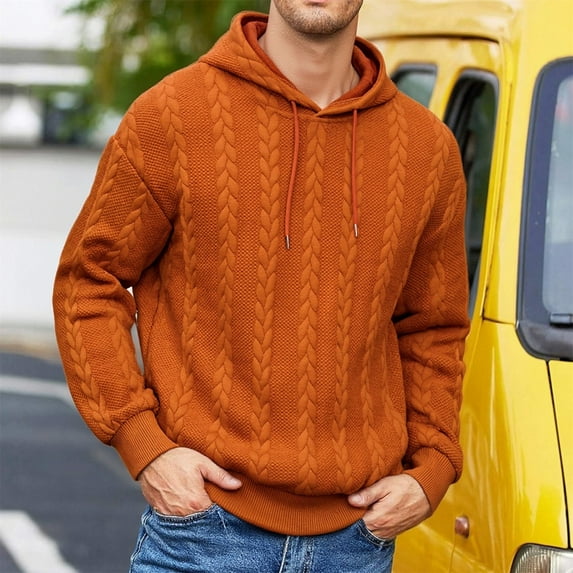 Hoodies For Men Solid Fashion Loose Fit Hooded Sweatshirts Soft Comfoty ...