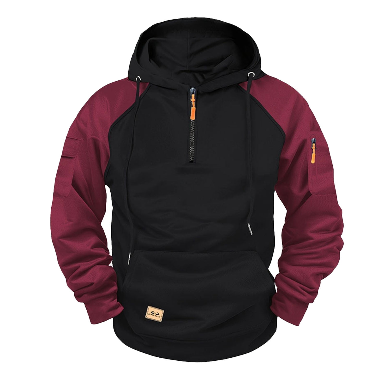 Hoodies For Teens Fall Winetr Outdoor Color Block Zipper Hooded Jacket ...