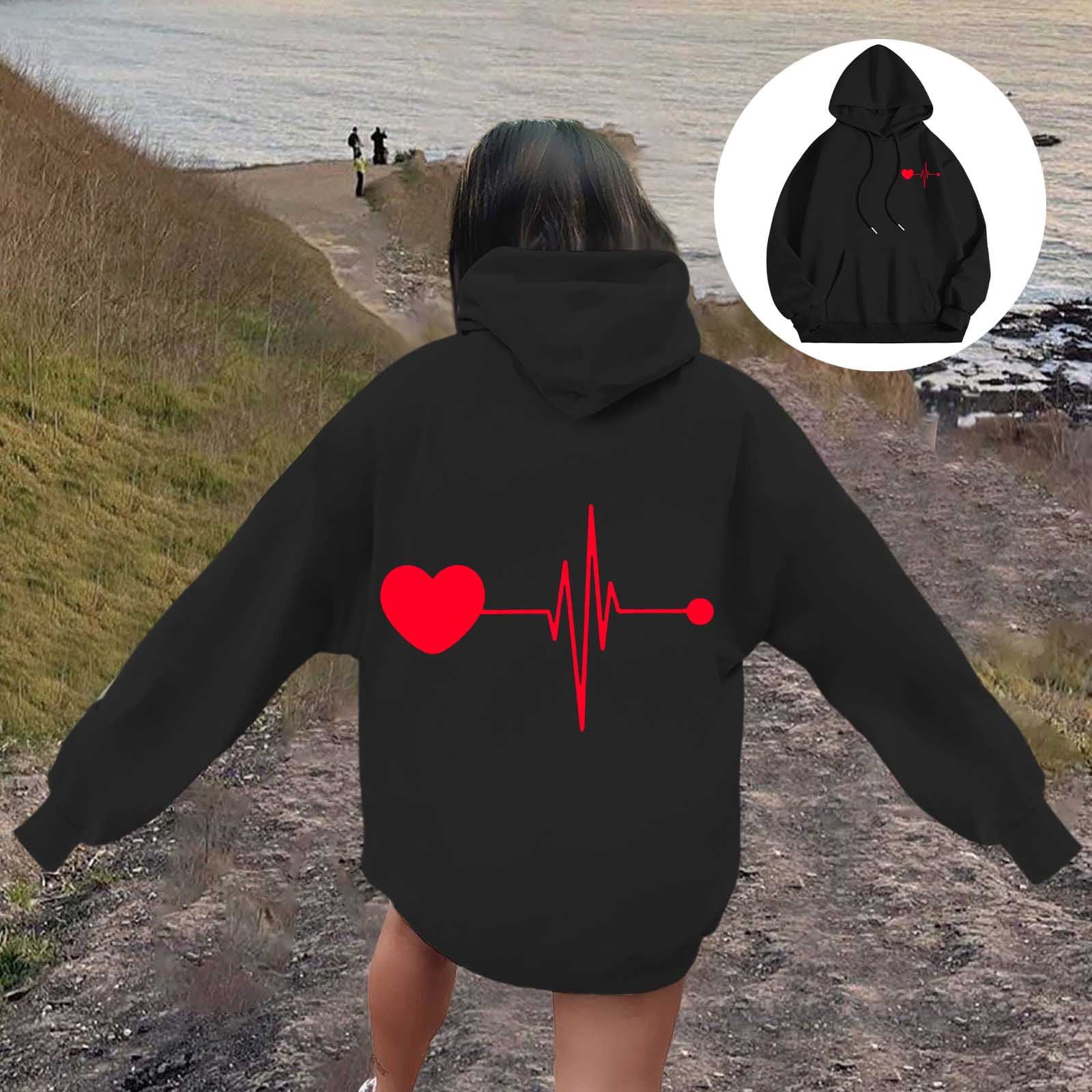 Hoodies For Women Word Graphic Sweatshirts For Women Vintage Hoodie ...
