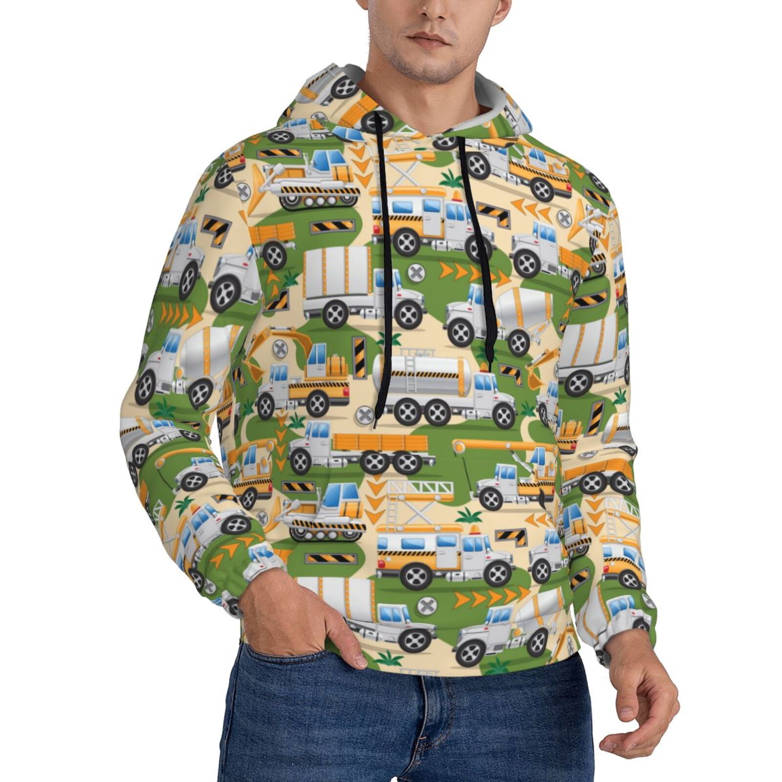 Hoodies for Men - Construction Machinery1 Essentials Hoodie Sweatshirts ...