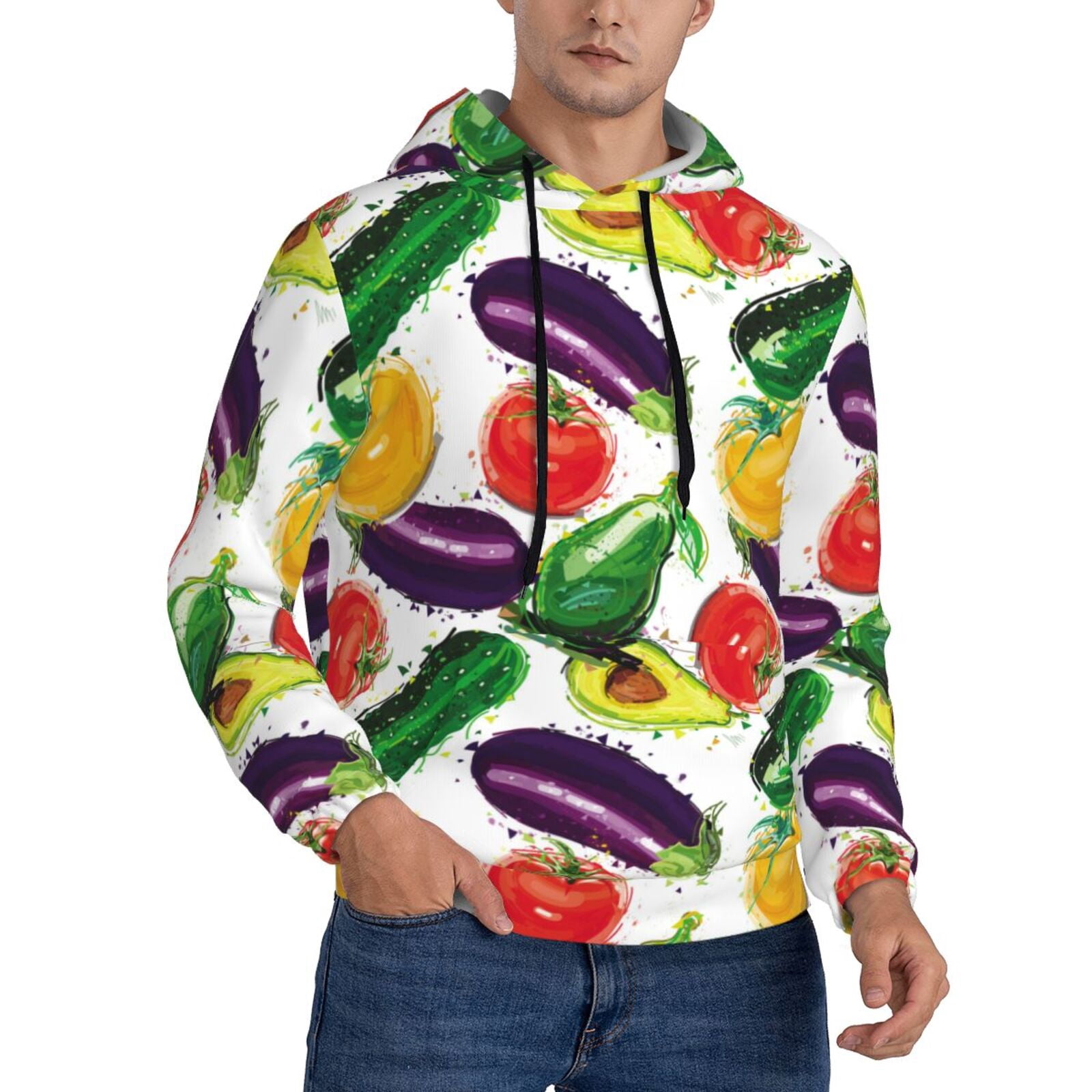 Hoodies for Men - Cucumber Tomato Eggplant Long Sleeve Comfrt Men'S ...