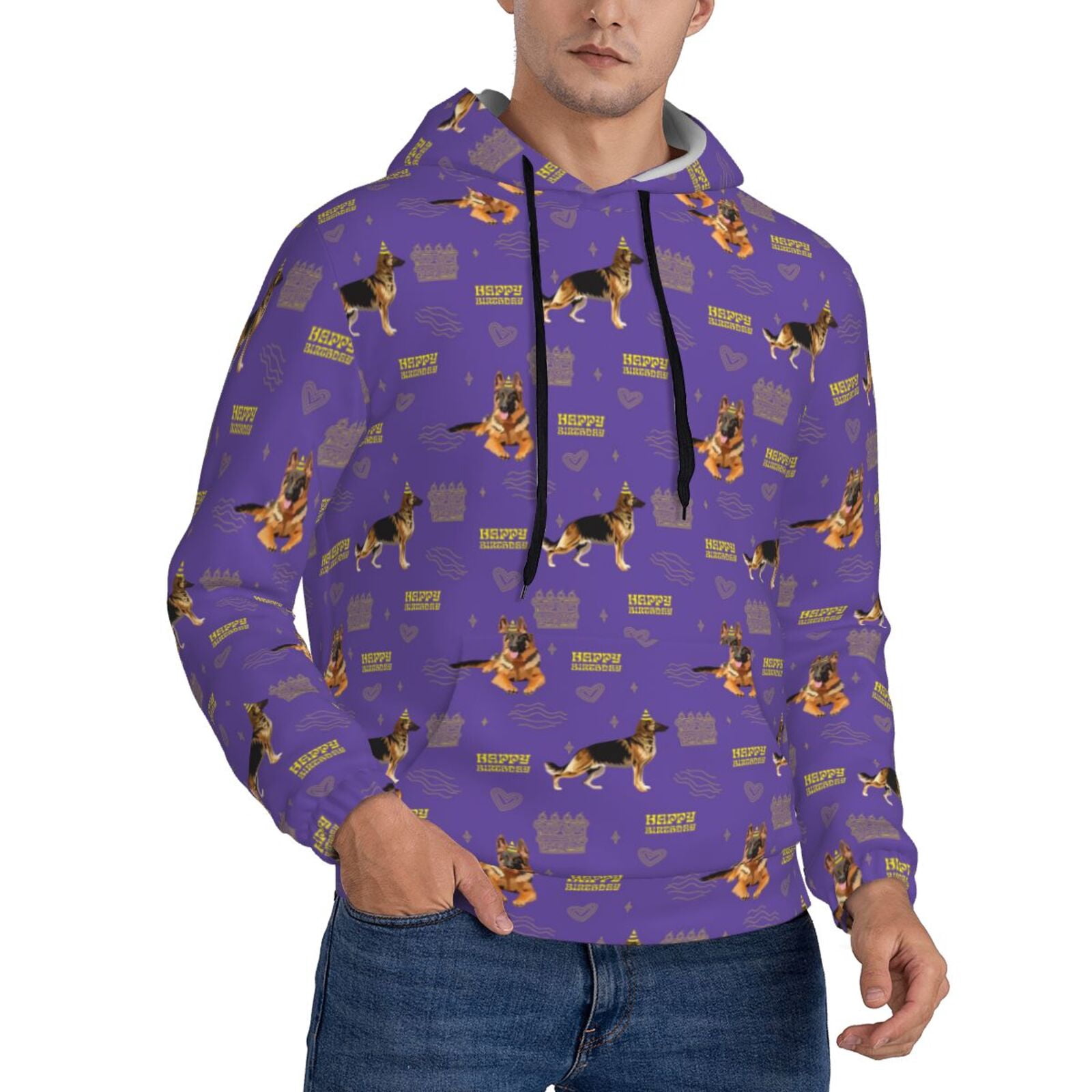 Hoodies for Men - German Shepherd Dog No.1019 Long Sleeve Comfrt Men'S ...
