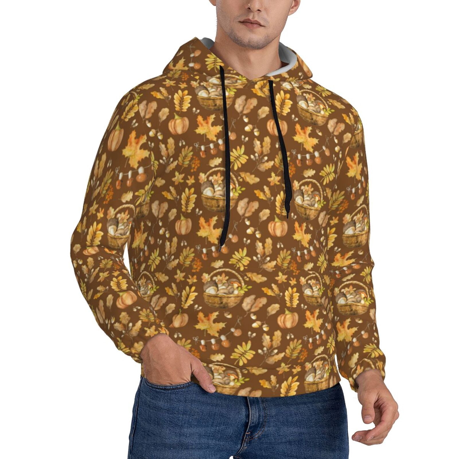 Hoodies for Men - Vintage fall harvest basket Long Sleeve Comfrt Men'S ...