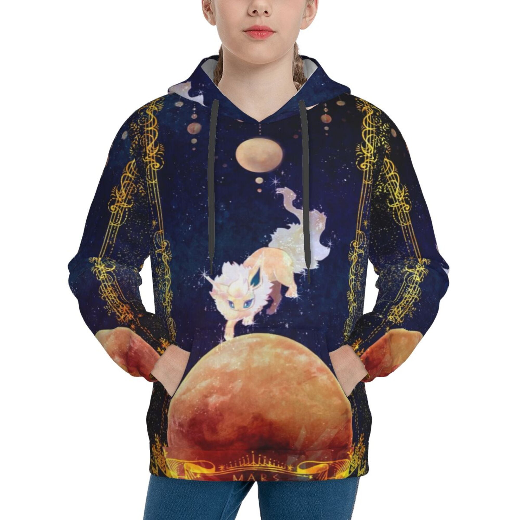 Hoodies Pokémon Pikachu Flareon003 Pullover Jumpers Tops Long Sleeve ...