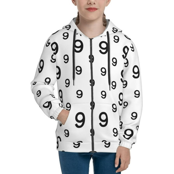 Hoodies for Teen Girls Boys - Math number 9 Print Warm Boys' Fashion ...