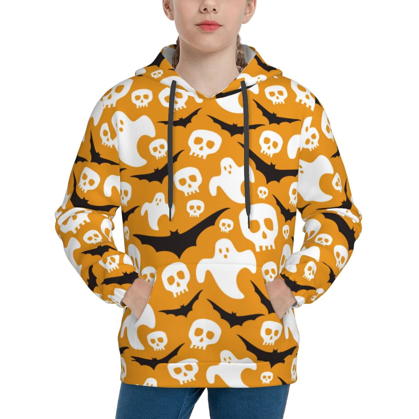 Hoodies for Teen Girls Boys - halloween elements bat Warm Boys' Fashion ...