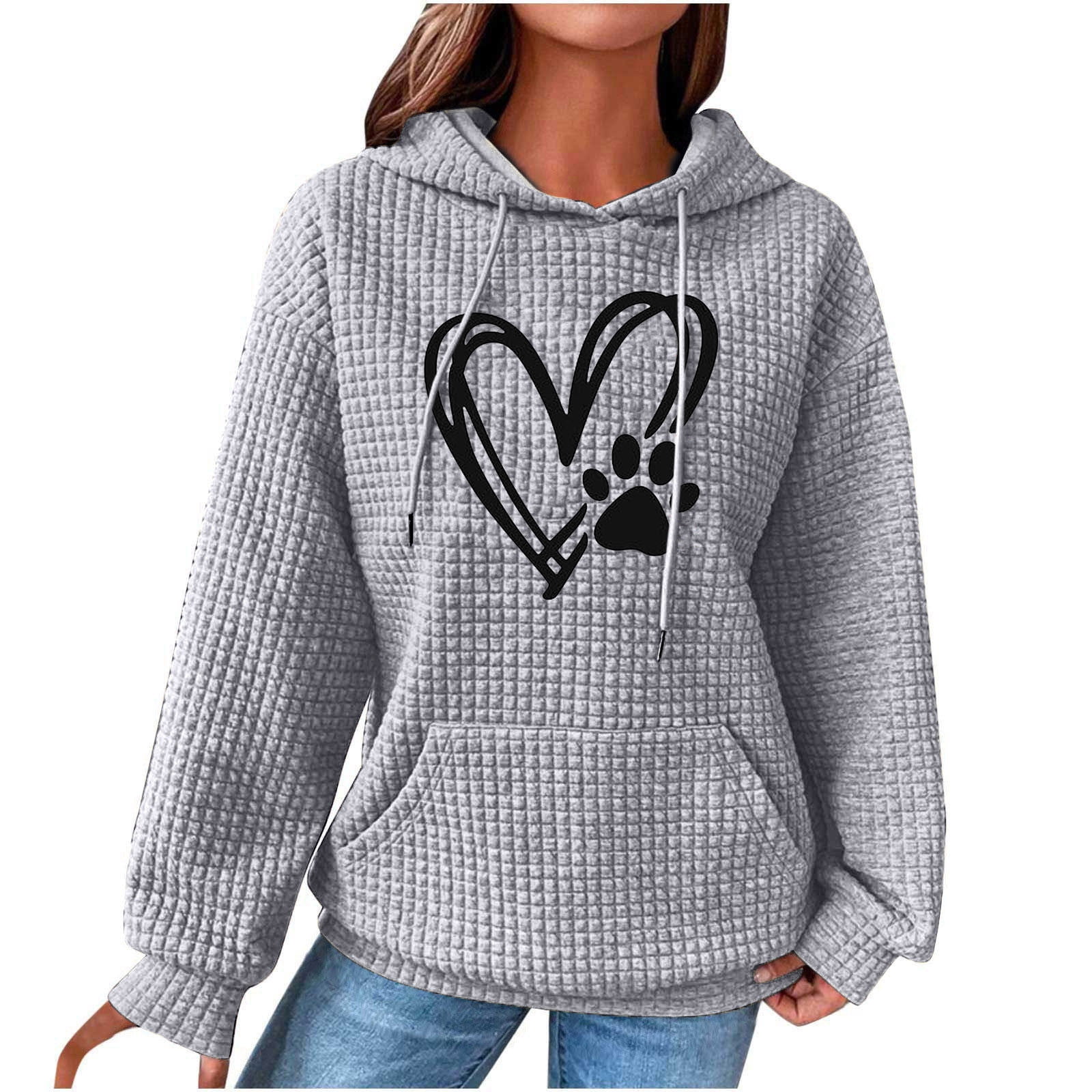 Hoodies Woman Clearance Autumn Winter Hoodie Sweatshirt Pullover Tops