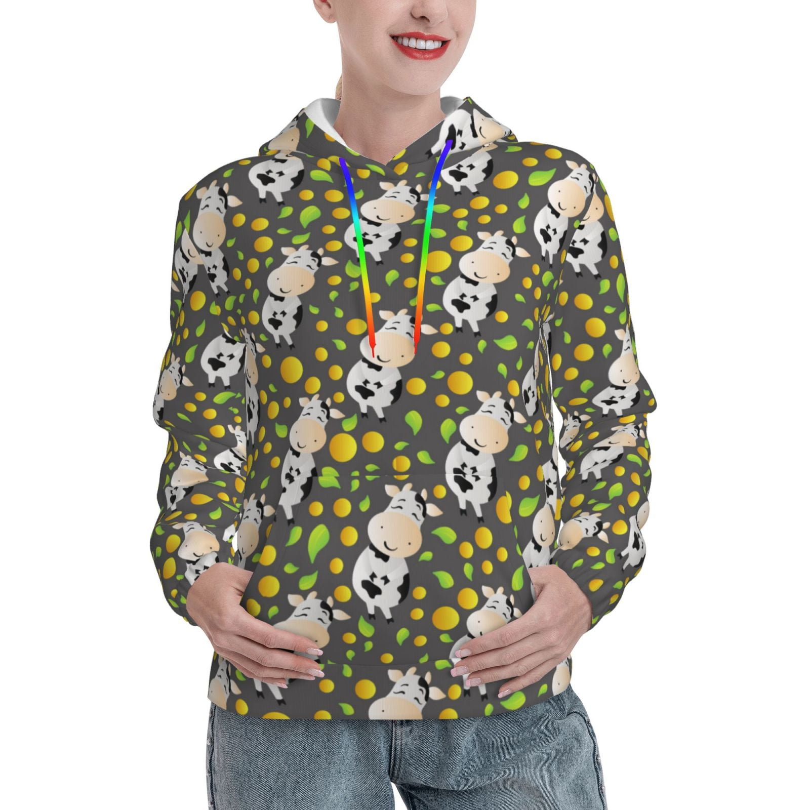 Hoodies for Women - funny cartoon cute toy cow Comfrt Women'S Fashion ...