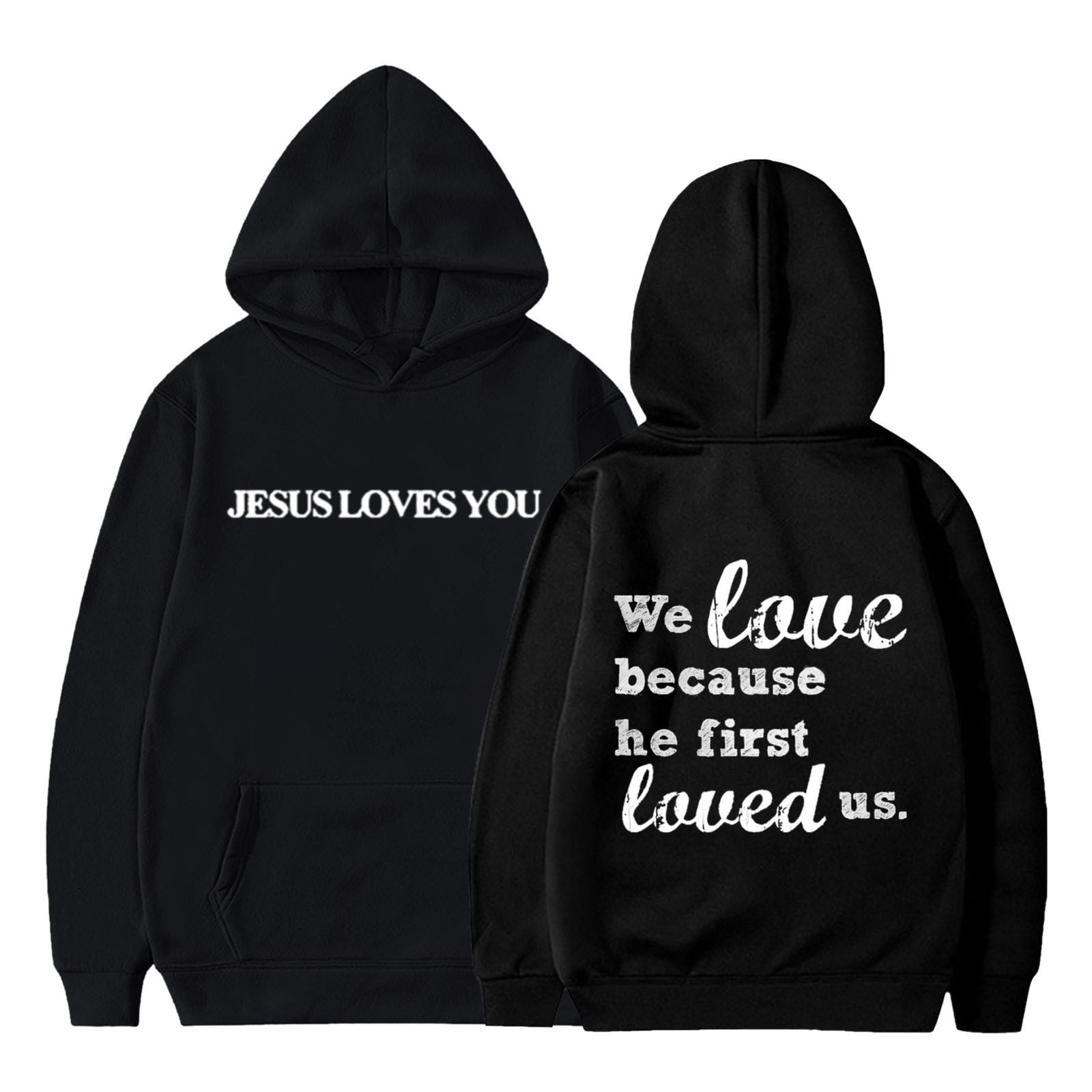 Hoodies for Boys Kids Hooded Jesus Love Letter Print Girls Pullover ...