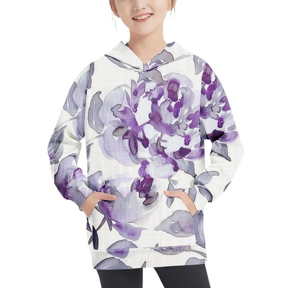 Bainana Hoodie For Girls Child 6 7 Print Long Sleeve Hooded Tops Casual ...