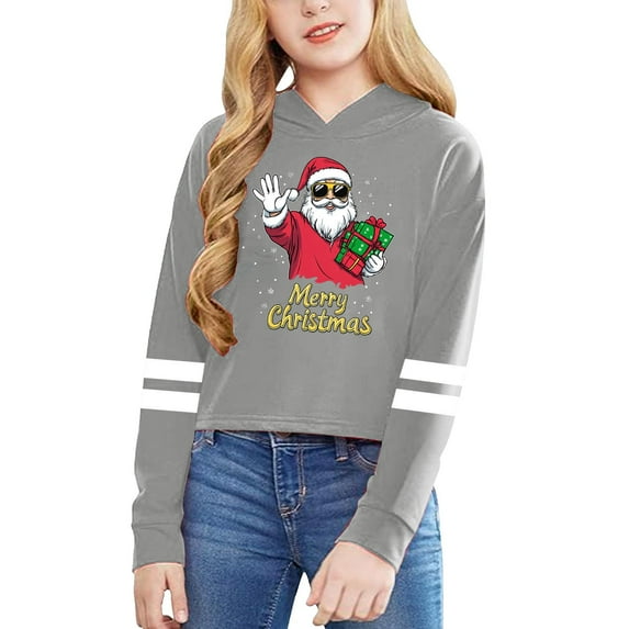 Hoodies for Girls Graphic Letter Print Pullovers Long Sleeve Soft ...
