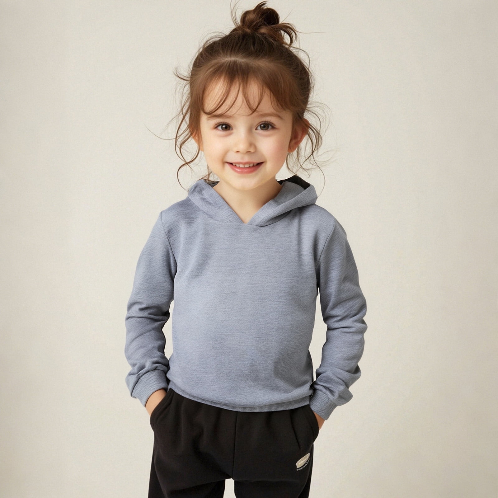 Hoodies for Girls Grey Hooded Casual Long Sleeve Classic Hoodie Fall ...