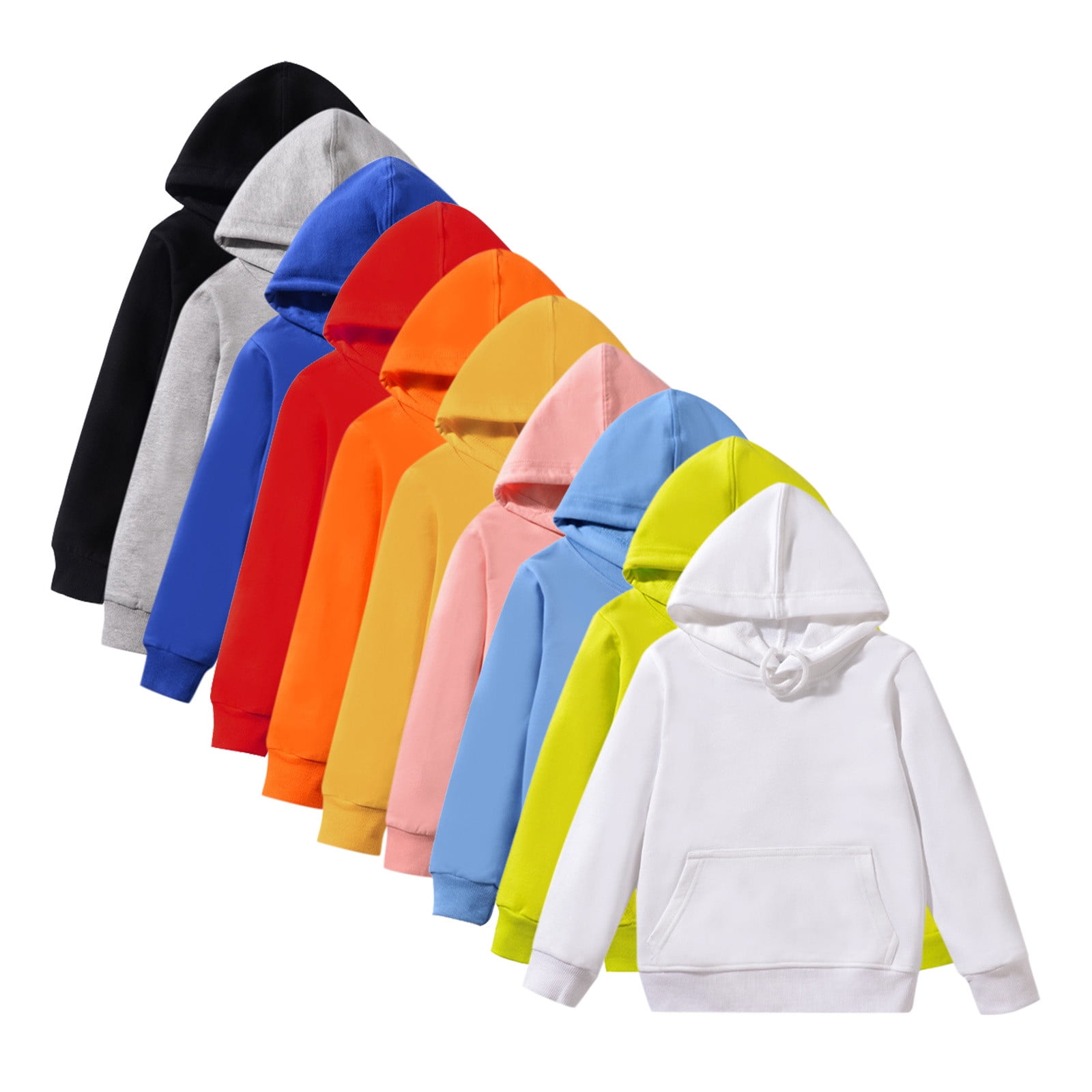 Hoodies for Kids Soft Cotton Long Sleeve Drawstring Hooded Sweatshirt ...