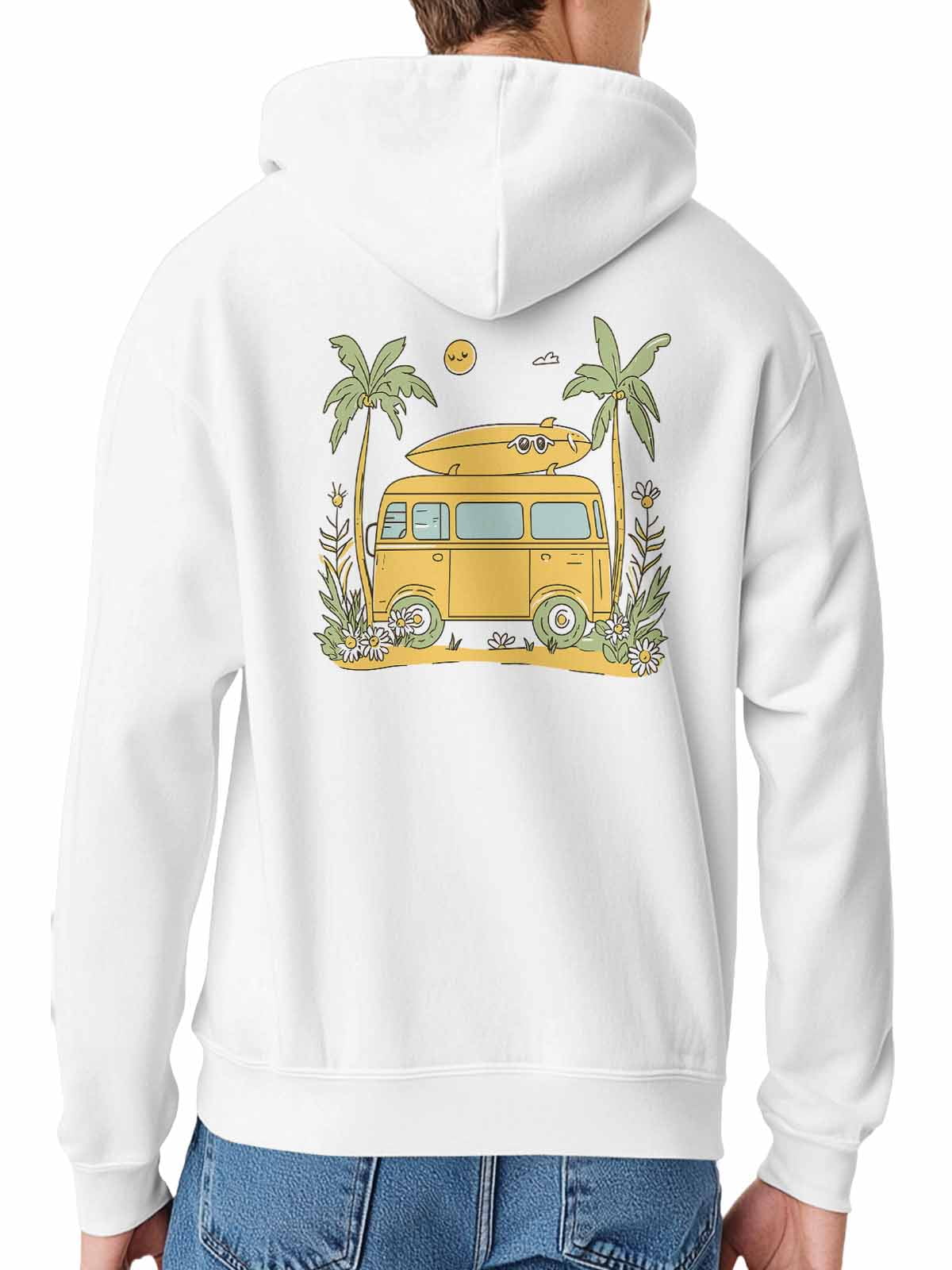 Hoodies for Men Graphic Long Sleeve Pullover Sweatshirts, Cute Yellow ...