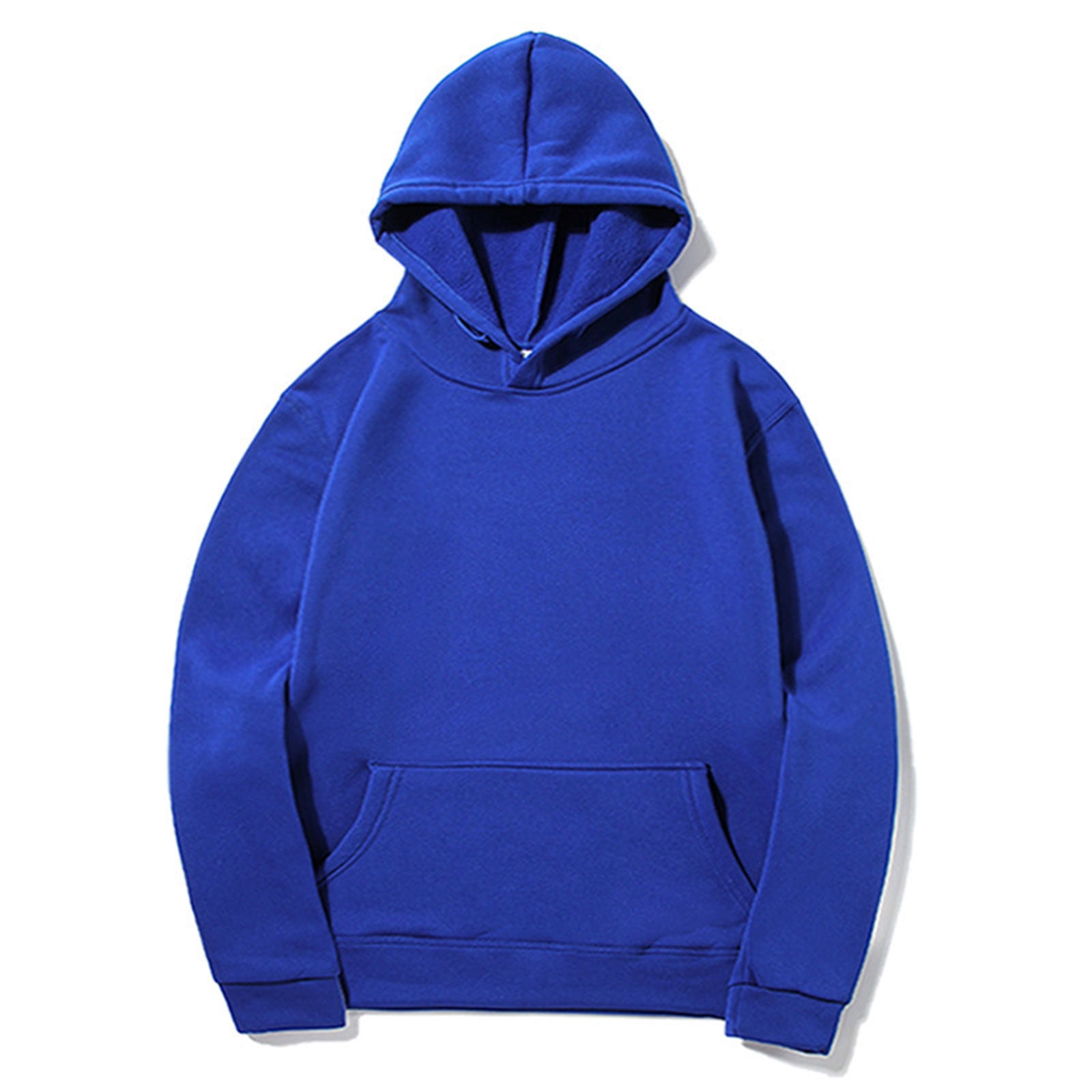 Hoodies for Men Sawvnm Men's Casual Long Sleeve Solid Hoodie ...