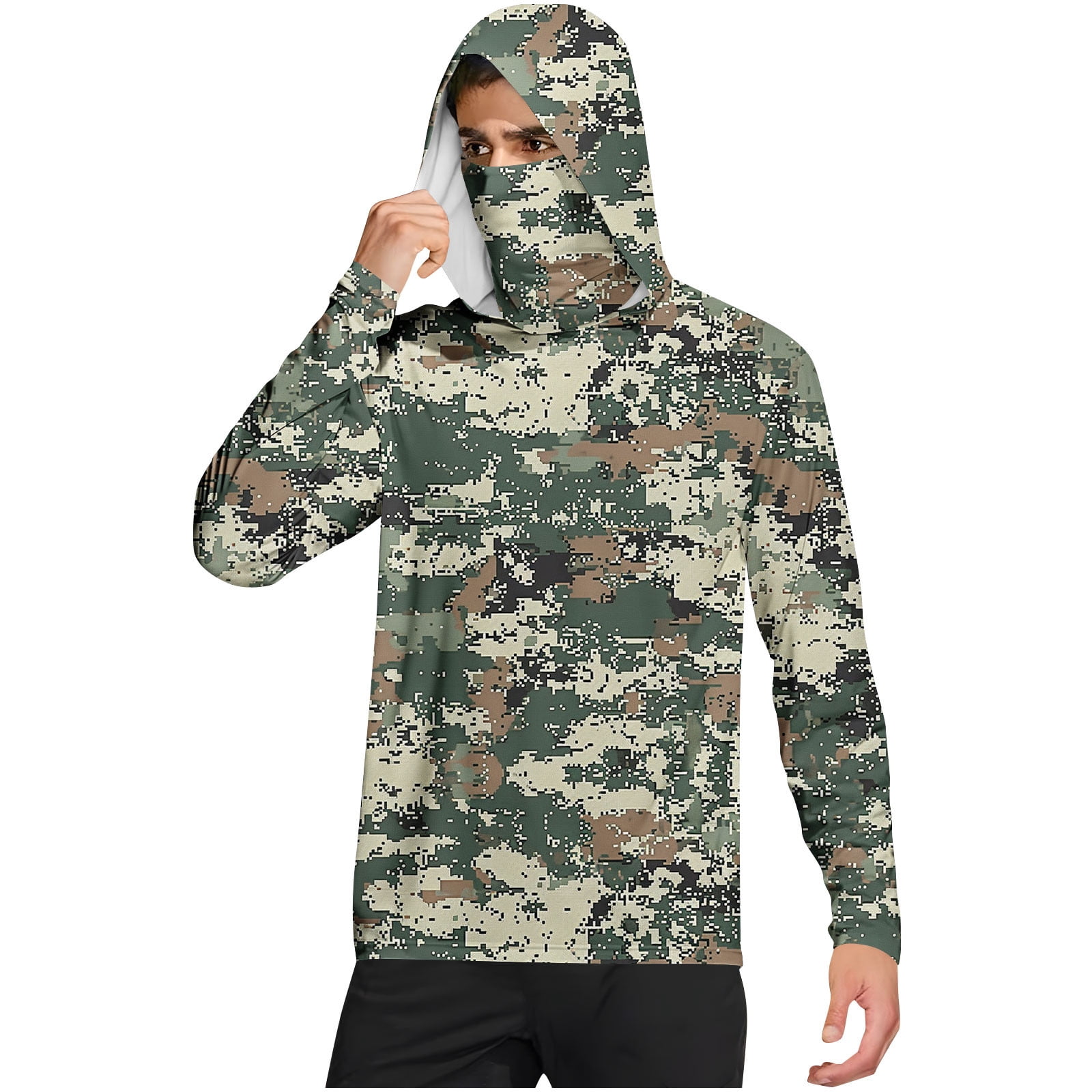 Hoodies for Men UPF 50+ Sun Protection Hoodie Long Sleeve Fishing ...