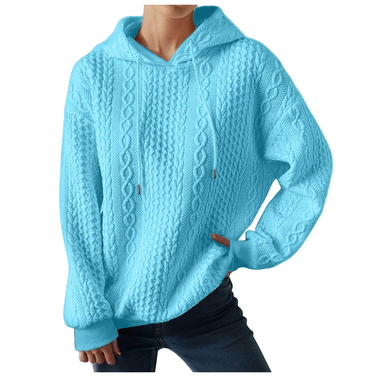 Hoodies for Women Fuzzy Oversized Sweatshirt Sherpa Pullover Hoodie ...