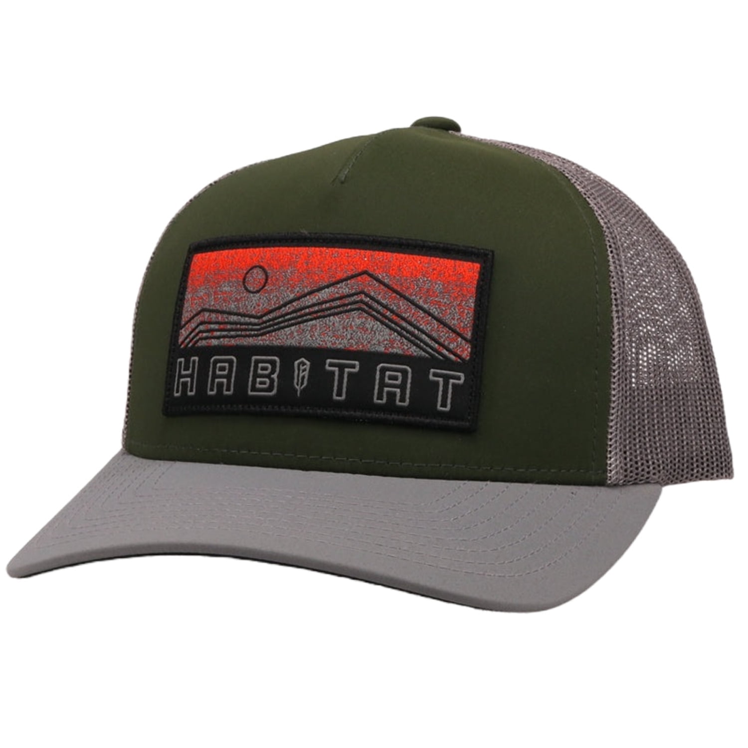 Hooey "Habitat" 5-Panel Trucker Green Grey Snapback Hat 6012T-GRGY - Walmart.com
