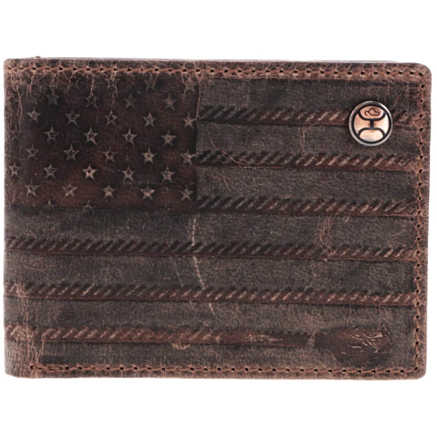 Hooey Liberty Roper Brown Front Pocket Bifold Wallet HFBF003-BRBK ...
