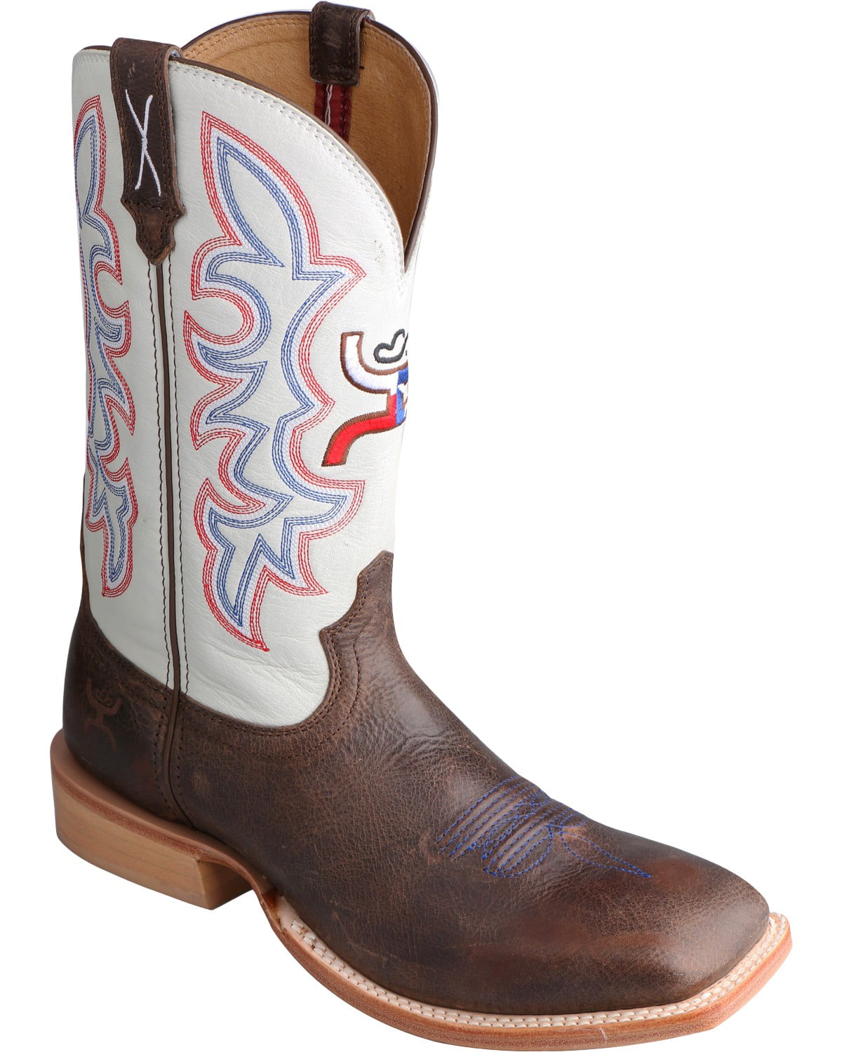 Hooey Men's By Twisted X Western Boot Broad Square Toe Brown 8 EE US ...
