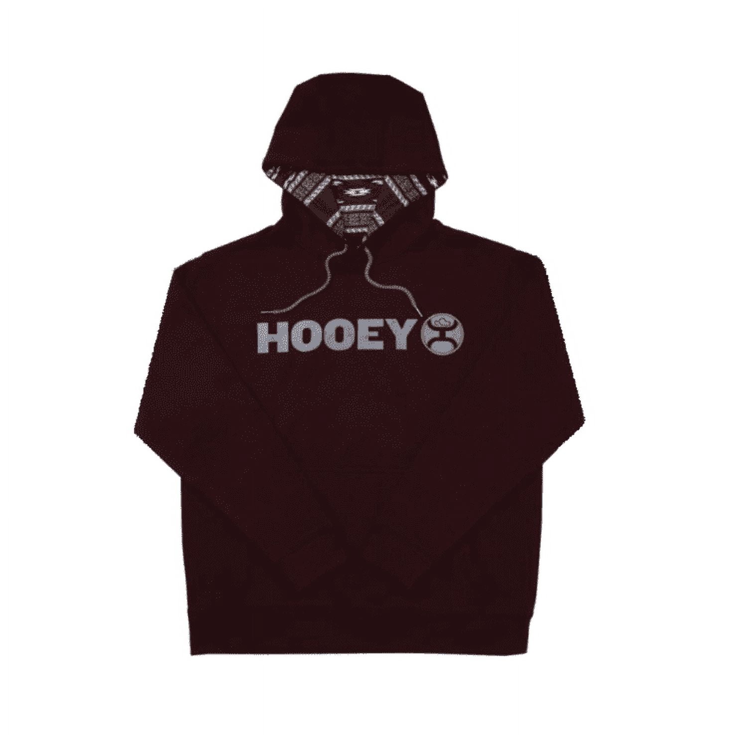 Hooey Men's Maroon with Black Logo Lock-Up Hoodie HH1156MA - Walmart.com