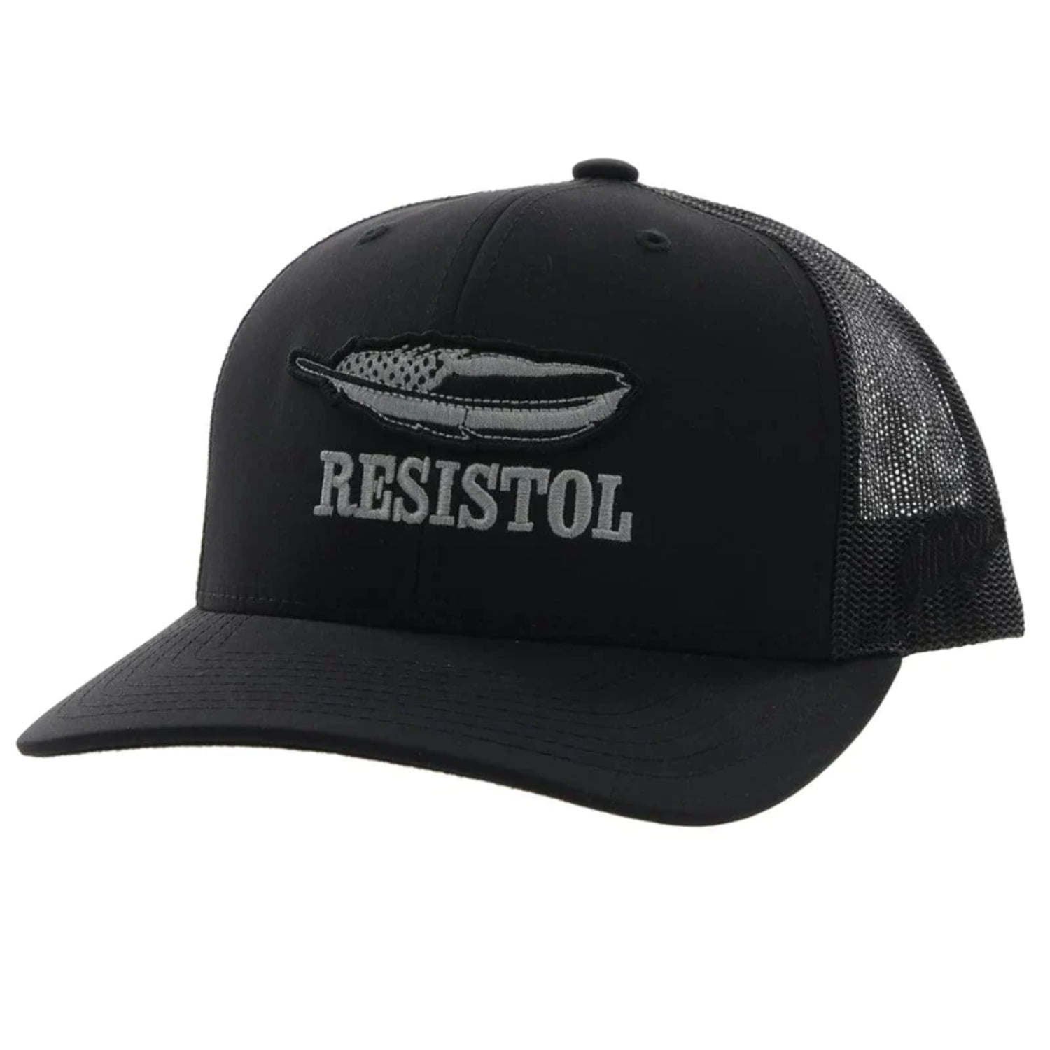 Hooey® Men's Resistol Feather 6-panel Black Trucker Cap 2251T-BK ...
