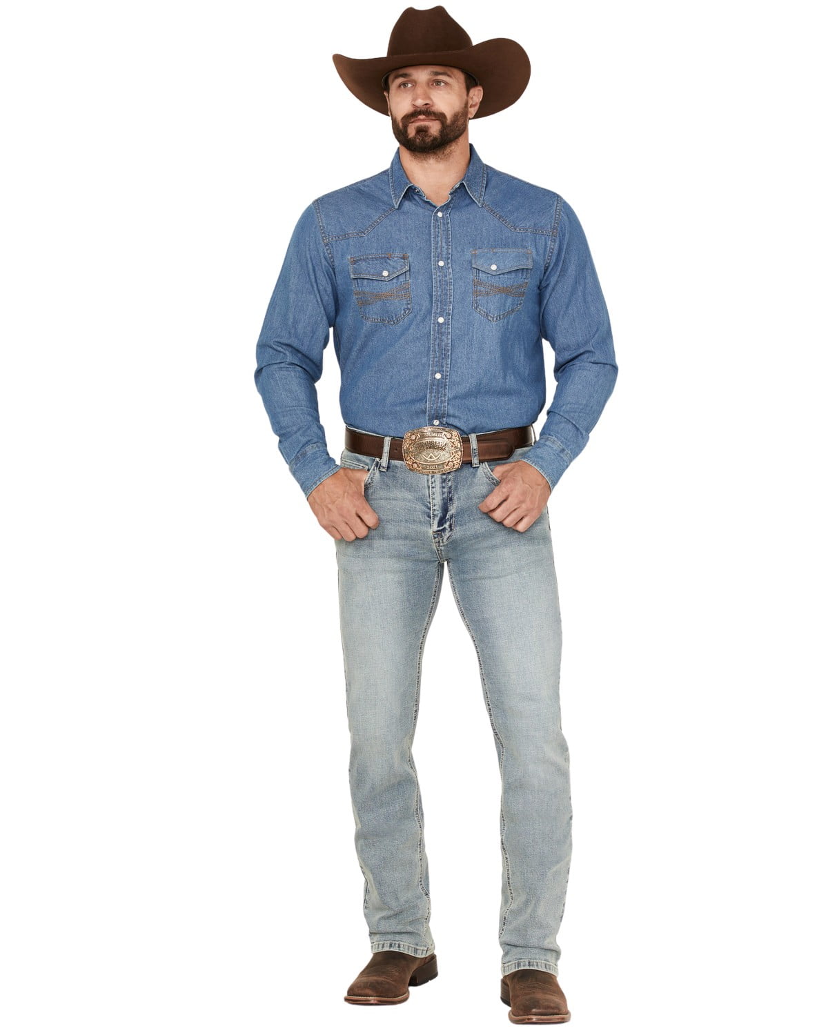 Hooey Men's Revolver Light Wash Slim Straight Reflex Jeans - HYMD1RRZPC ...