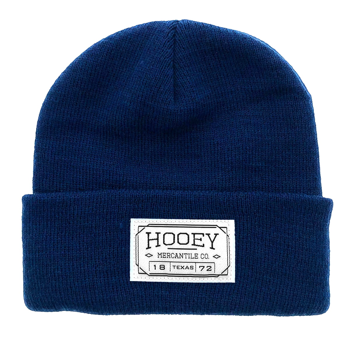 Hooey Navy Beanie w/ White Rectangular Mercantile Patch 2050NV ...