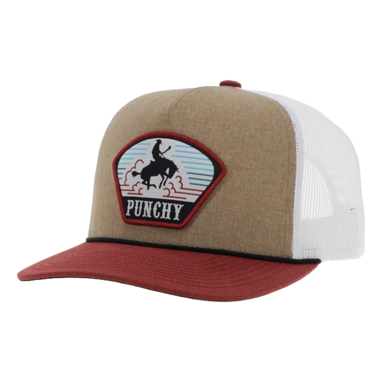 Hooey Punchy Graphic Tan Western Trucker Cap 5032T-TNWH - Walmart.com