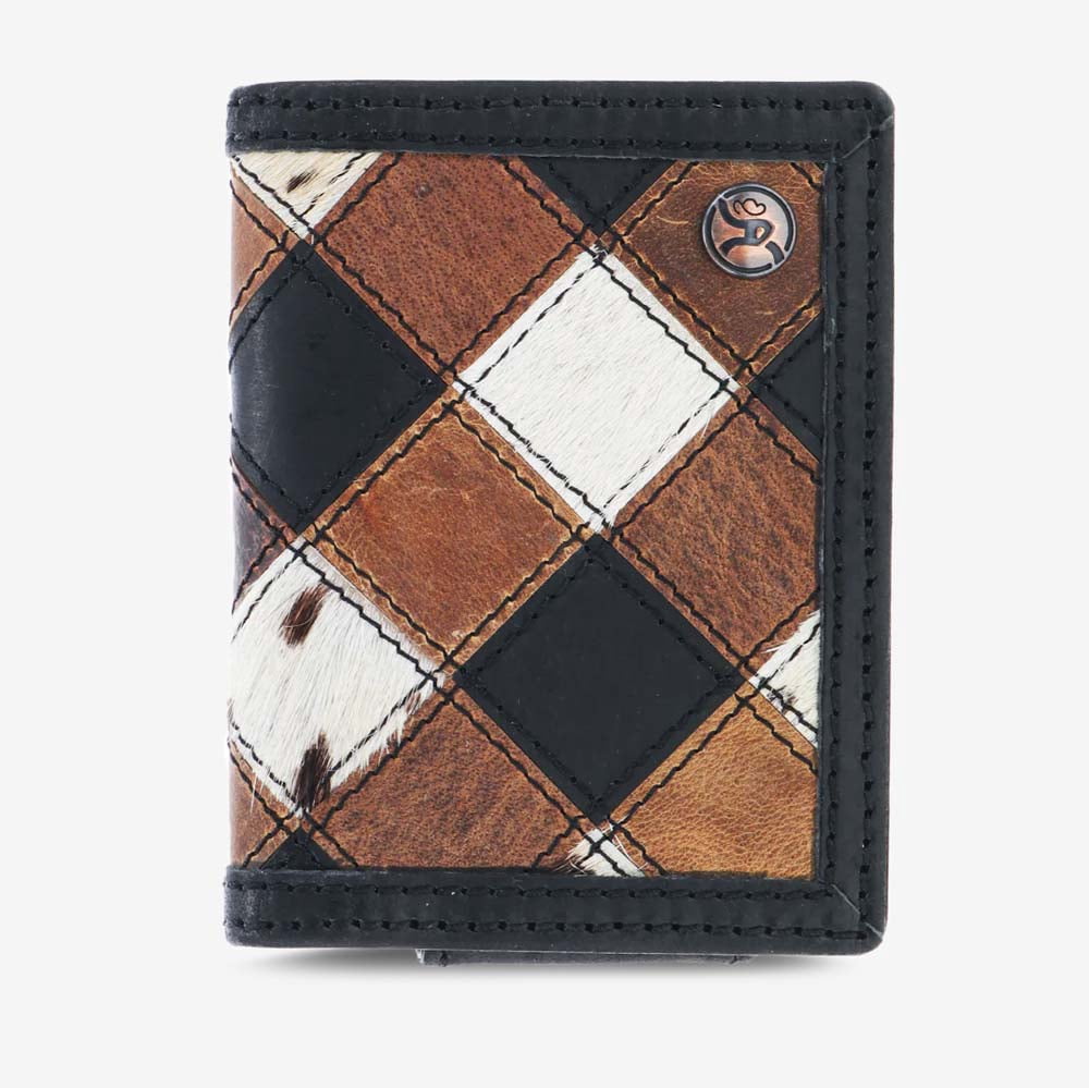 Hooey Smackdown Patchwork Leather Bifold Money Clip Wallet - Walmart.com