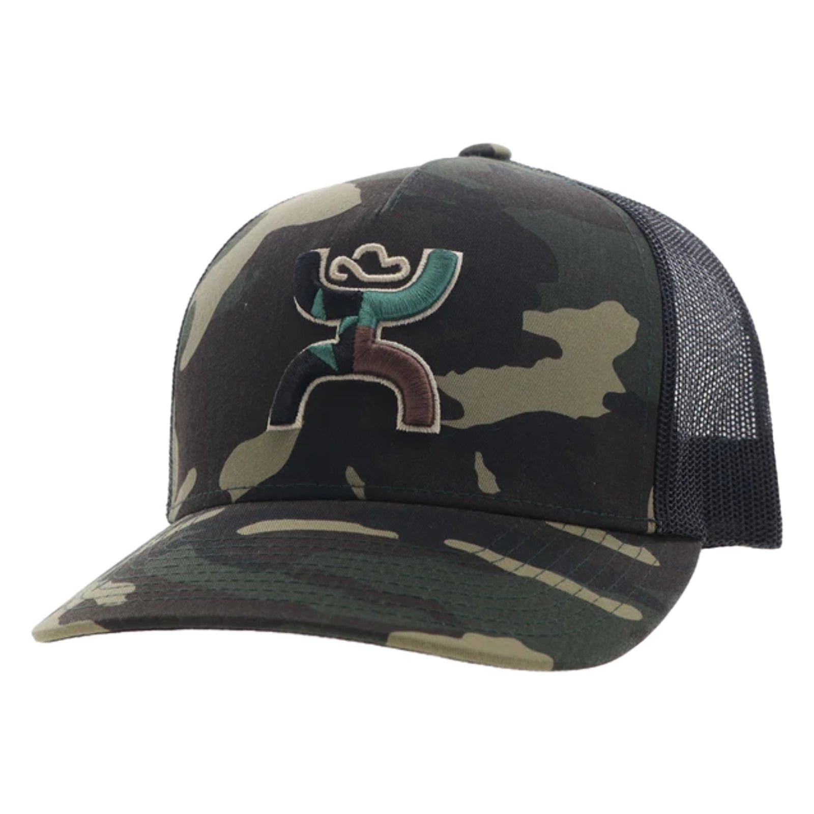 Hooey 'Texican' Hands Up Logo Camo Black Trucker Cap 2420T-CABK - Walmart.com