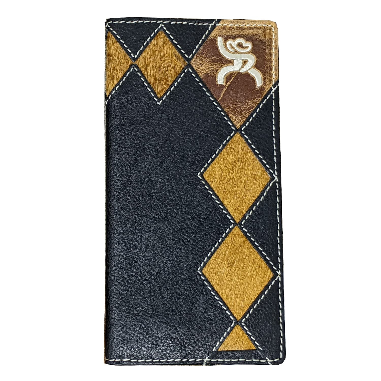 Hooey Womens RW004-BKBR Diamond Patchwork Rodeo Wallet - Walmart.com