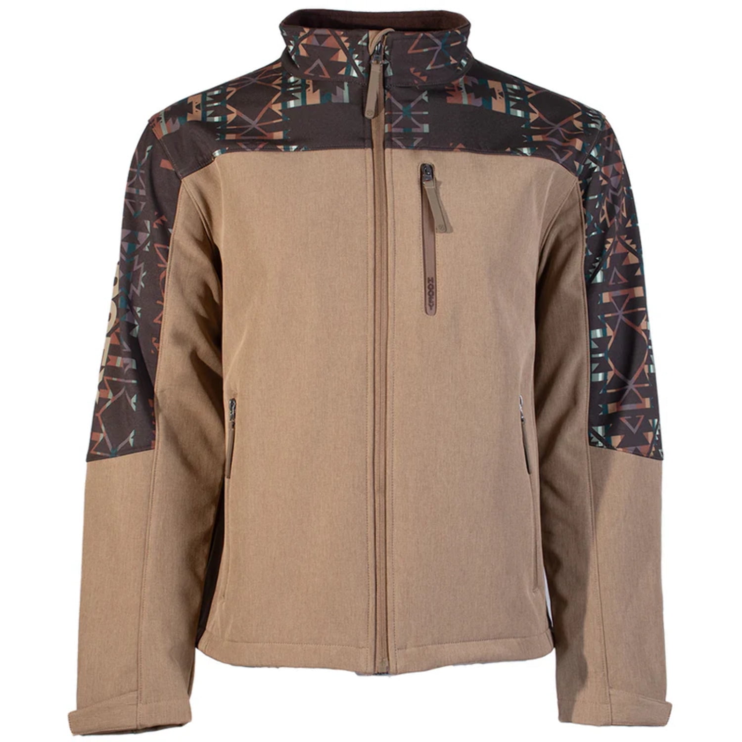 Hooey Youth Boy's Aztec Brown Yoke Tan Softshell Jacket HJ129AZTN-Y - Walmart.com